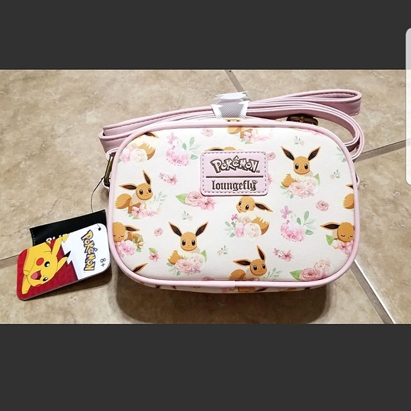 Loungefly | Bags | Loungefly Pokemon Eevee Pink Floral Crossbody Bag ...